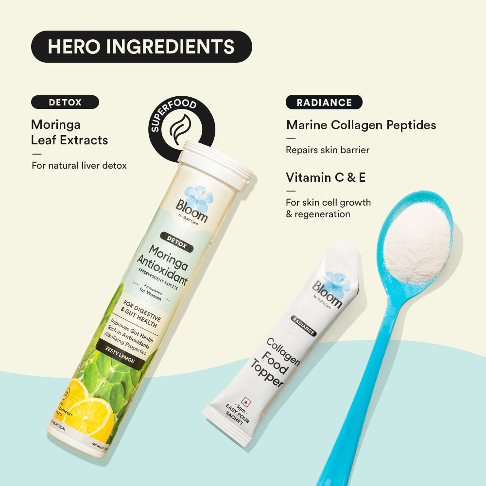 Buy Skin Detox Combo | Collagen, Antioxidants & Moringa | Bloom