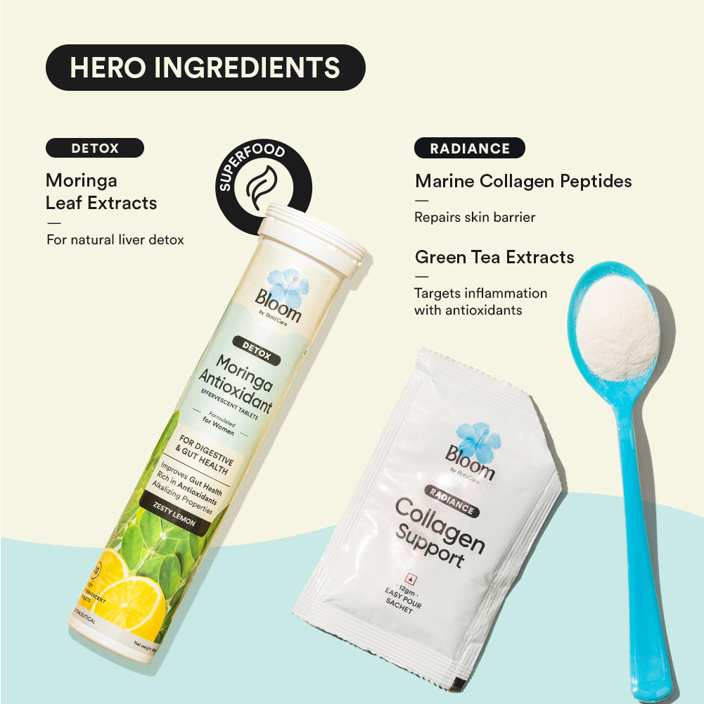 Buy Skin Detox Combo | With Collagen Powder & Moringa | Bloom